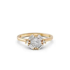 AYA FINE JEWELRY Princess Cut Diamond Engagement Ring In 14k Gold - Yellow