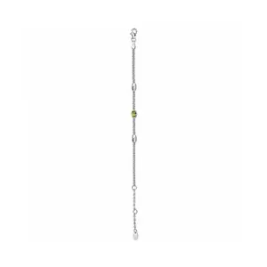 SEROTONIN COMPLICE Green / Silver Bracelet With Peridot - Green/silver