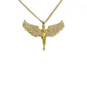 Rachel Nathan Filled Micro Pavé Greatest Goddess Pendant Necklace - Gold