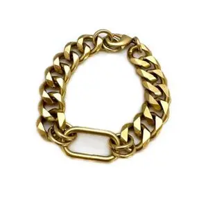 Rachel Nathan Chain: Race Track Bracelet - Gold