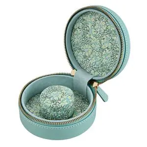 Wolf Sophia Round Zip Jewellery Case Jade - Green