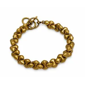 Rachel Nathan Spice Brass Bones Bracelet - Gold