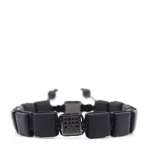 Shar Oke Matte Onyx Square Bracelet - Black
