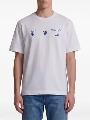 Off-White Bacco Arrow Skate Cotton T-shirt - White