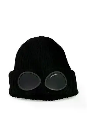 C.P. COMPANY Goggle-detail Beanie Hat - Black