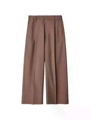 LEMAIRE Single-pleat Tailored Pants In Tropical Wool Blend - Brown