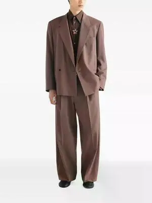 LEMAIRE Single-pleat Tailored Pants In Tropical Wool Blend