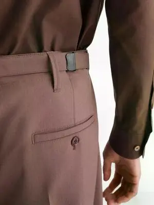 LEMAIRE Single-pleat Tailored Pants In Tropical Wool Blend