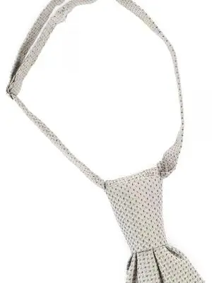Corneliani Textured Silk Pointed-tip Tie - Grey