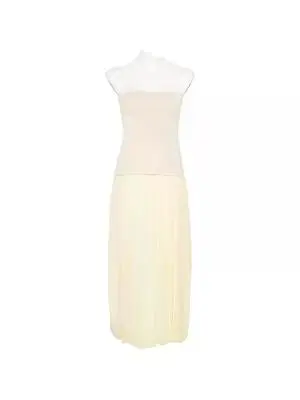 ST. AGNI Strapless Midi Dress - Neutrals