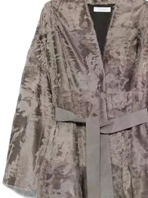LISKA Long-sleeve Belted Coat