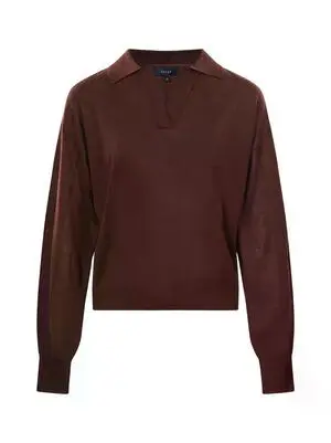 Soeur V-neck Long-sleeve Sweater - Brown