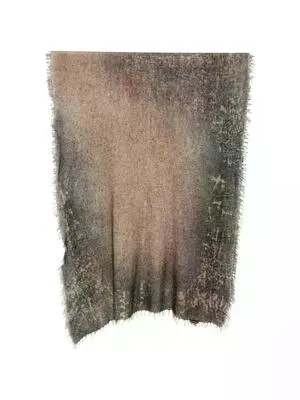 Avant Toi Frayed-edge Cashmere Scarf - Brown