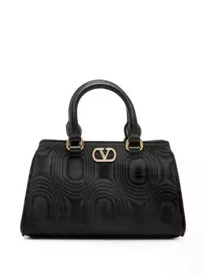Valentino Garavani Vlogo Signature Mini Tote Bag - Black