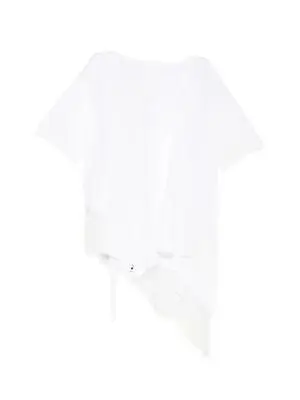 PUSHBUTTON Asymmetric Laced T-shirt