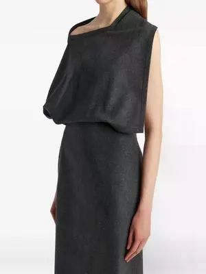 Khaite Draped Open-back Midi Dress
