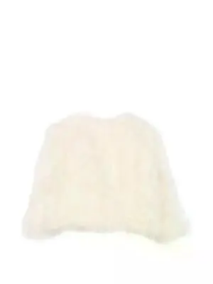 LISKA Feather-embellished Jacket - Neutrals