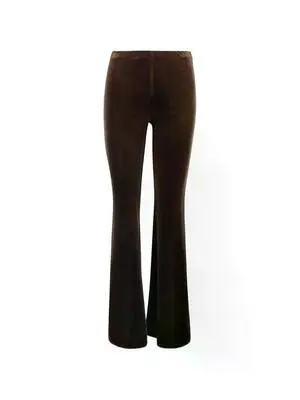 F.IT Velvet Flared Trousers - Brown