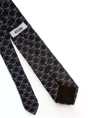Moschino Pattern Tie - Blue