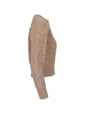 Max Mara Cable-knit Crew-neck Sweater