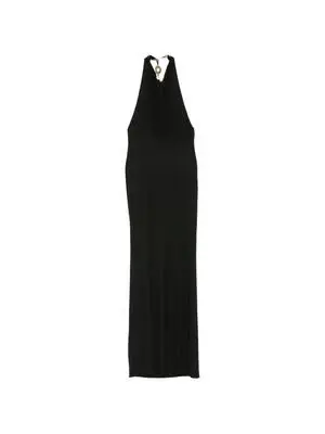 Cult Gaia Sienna Halterneck Chain-detail Maxi Dress - Black