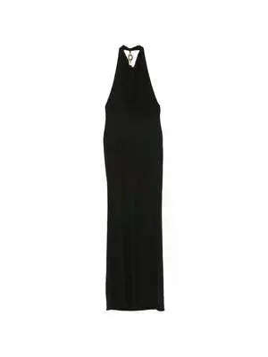 Cult Gaia Sienna Halterneck Chain-detail Maxi Dress - Black