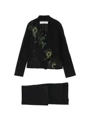 Dior Peacock-embellished Tailored Suit