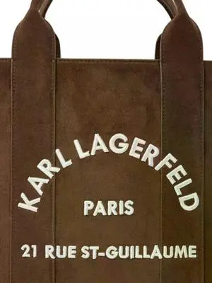 Karl Lagerfeld Rue St-guillaume Suede Square Tote Bag