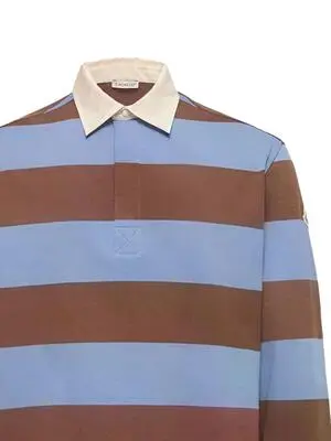 Moncler Striped Long-sleeve Polo Shirt