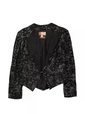 Roberto Cavalli 1970s Floral-print Jacket - Black