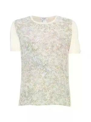 Celine 2000s Logo-print T-shirt - Neutrals