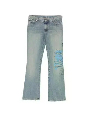 John Richmond 2000s Graphic-print Jeans - Blue