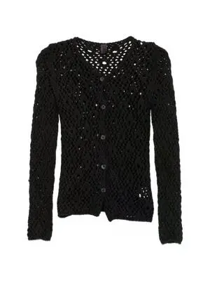 Dolce & Gabbana 2000s Crochet-knit Cardigan - Black