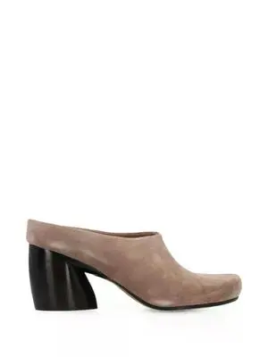 Loewe Oval Mules In Suede Calfskin