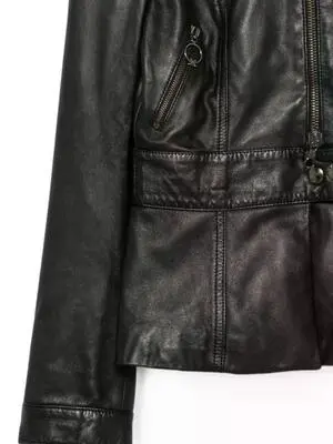 John Richmond 2000s Zip-up Leather Jacket
