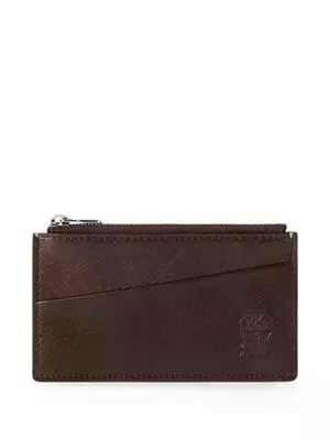 Brunello Cucinelli Grained-leather Travel Pochette - Brown