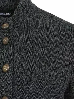 Giorgio Armani Slim-fit Herringbone-pattern Jacket