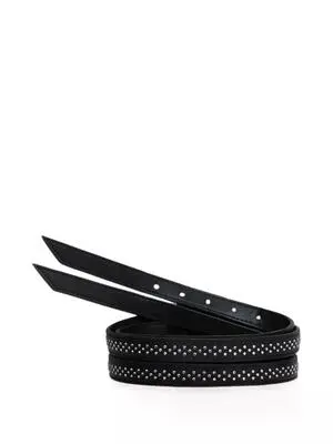Karl Lagerfeld K/signature Rhinestone Double Belt