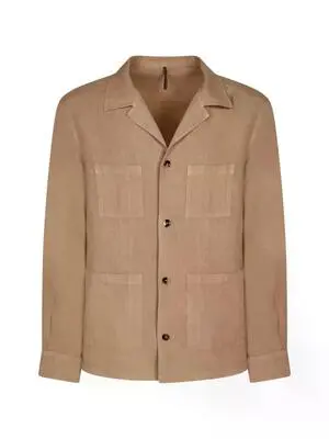 DELL'OGLIO Pocket-detail Button-down Linen Shirt - Neutrals