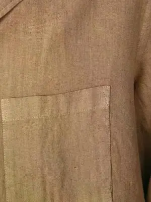 DELL'OGLIO Pocket-detail Button-down Linen Shirt