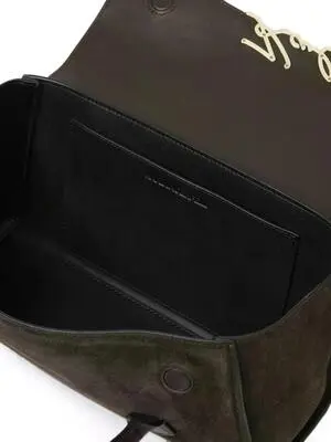 Karl Lagerfeld Elongated Suede Shoulder Bag - Brown