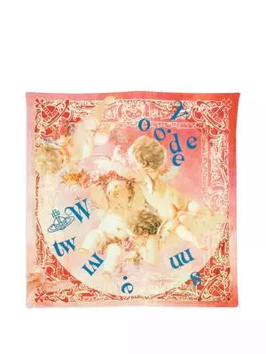 VIVIENNE WESTWOOD Cherubs-print Scarf - Pink
