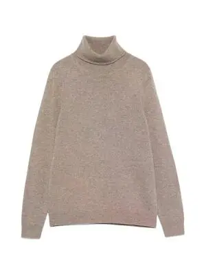 Eric Bompard Cashmere Roll Neck Long Sleeve Sweater - Brown