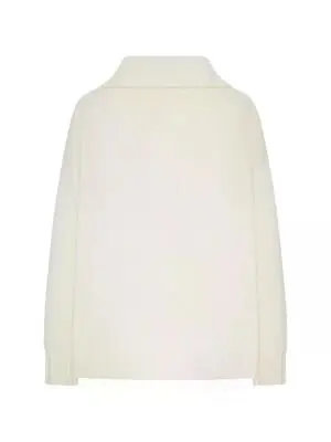 Max Mara Half-zip Knitted Sweater - Neutrals