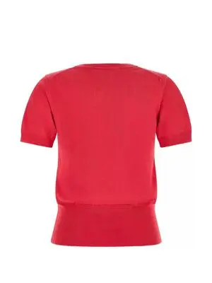 VIVIENNE WESTWOOD Orb Embroidered Knit T-shirt - Red