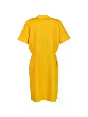 Saint Laurent Linen Wrap Mini Dress