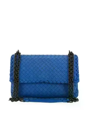 Bottega Veneta Olimpia Intrecciato Shoulder Bag - Blue