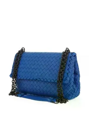 Bottega Veneta Olimpia Intrecciato Shoulder Bag - Blue
