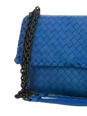 Bottega Veneta Olimpia Intrecciato Shoulder Bag - Blue
