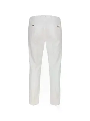 Isaia Belt-loop Tailored Trousers - White